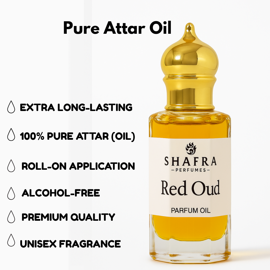 Red Oud – Pure Attar Perfume Oil by Shafra | Alcohol-Free | Bold & Smo ...